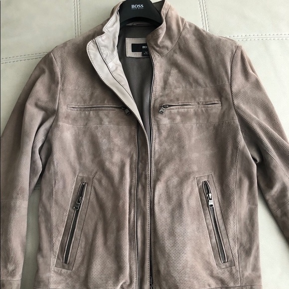 Hugo Boss | Jackets & Coats | Hugo Boss Suede Jacket 38m | Poshmark